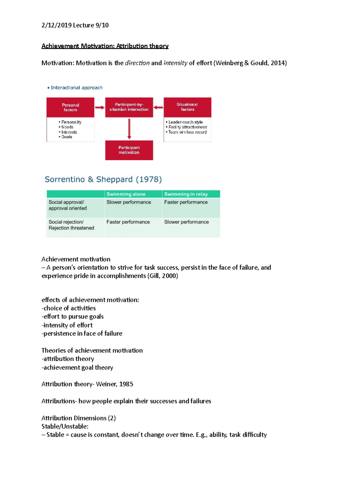 Achievement Motivation L9:10 - Achievement Motivation: Attribution ...