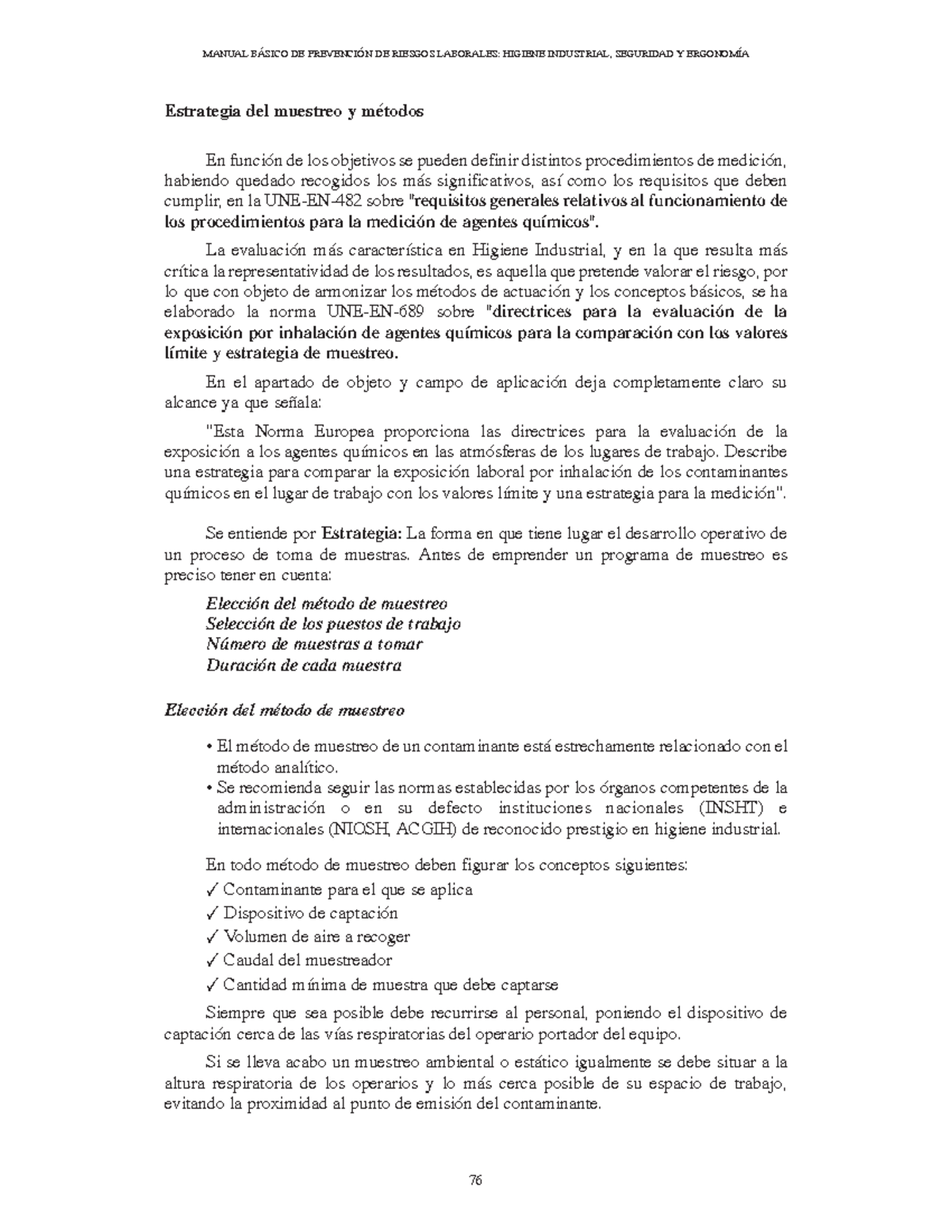 Higiene métodos de medición y controles desde higiene - MANUAL B¡SICO DE PREVENCI”N DE RIESGOS ...
