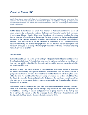 Case Study Roxanne Quimby Babson - Entrepreneurship - Studocu