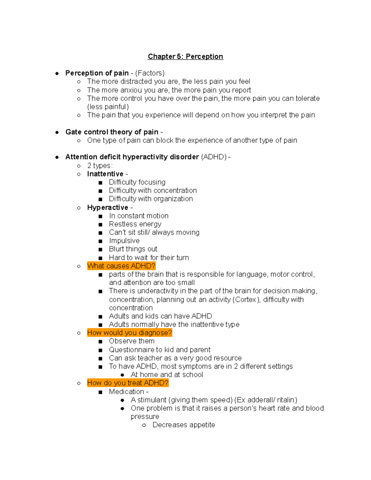 Perception of Pain in the Body - Chapter 5: Perception Perception of ...