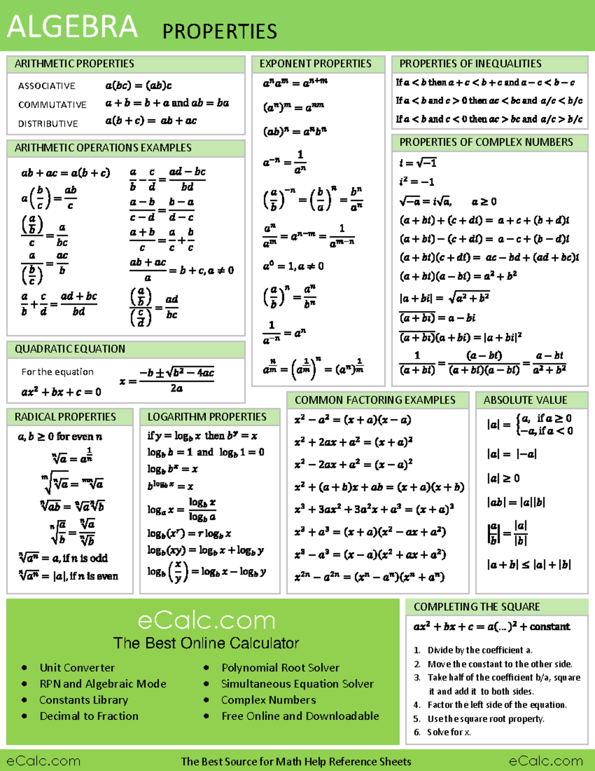 Mathematics - ARITHMETIC PROPERTIES ASSOCIATIVE COMMUTATIVE ...