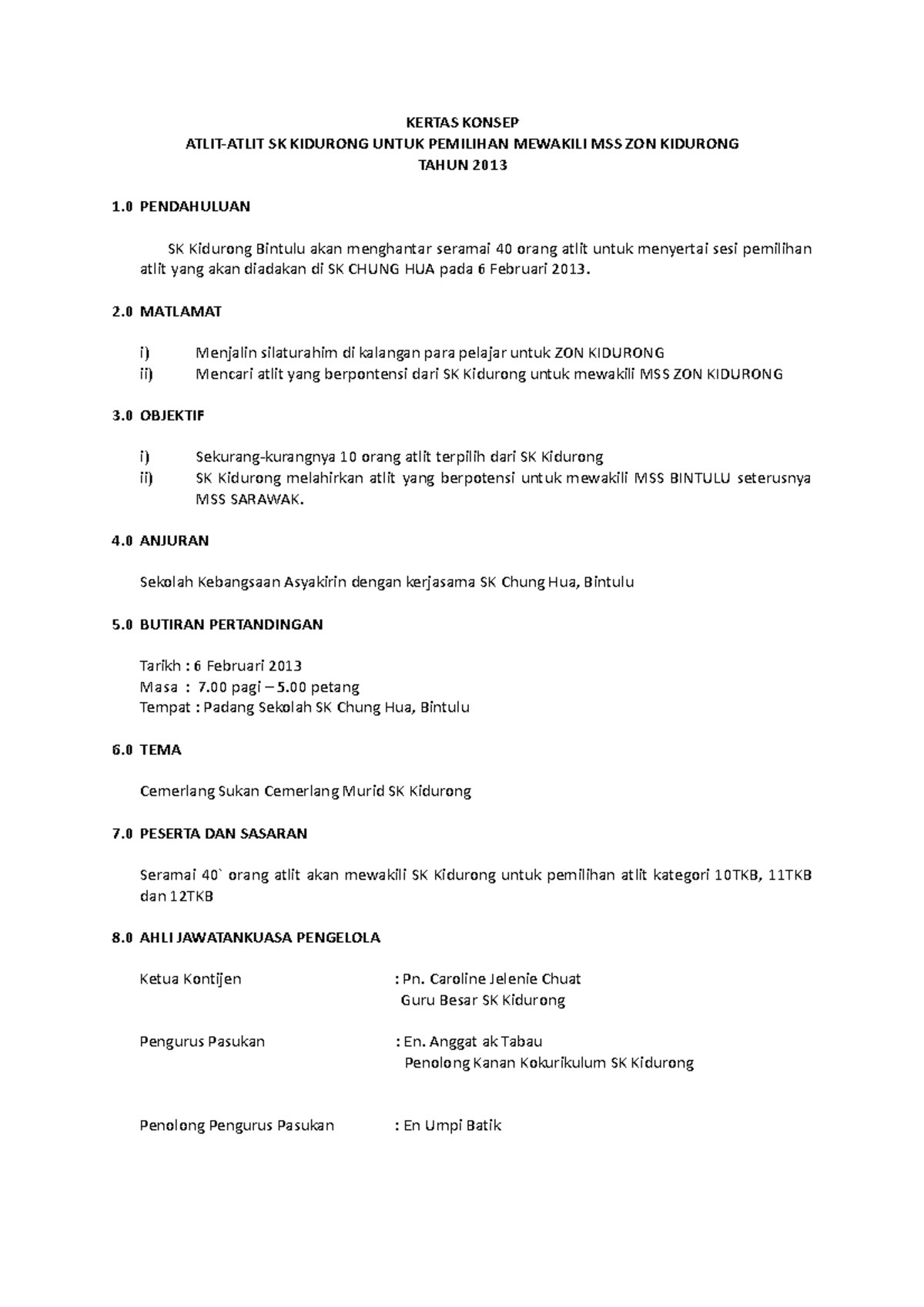 Kertas Kerja atlit zon kidurong - KERTAS KONSEP ATLIT-ATLIT SK KIDURONG ...