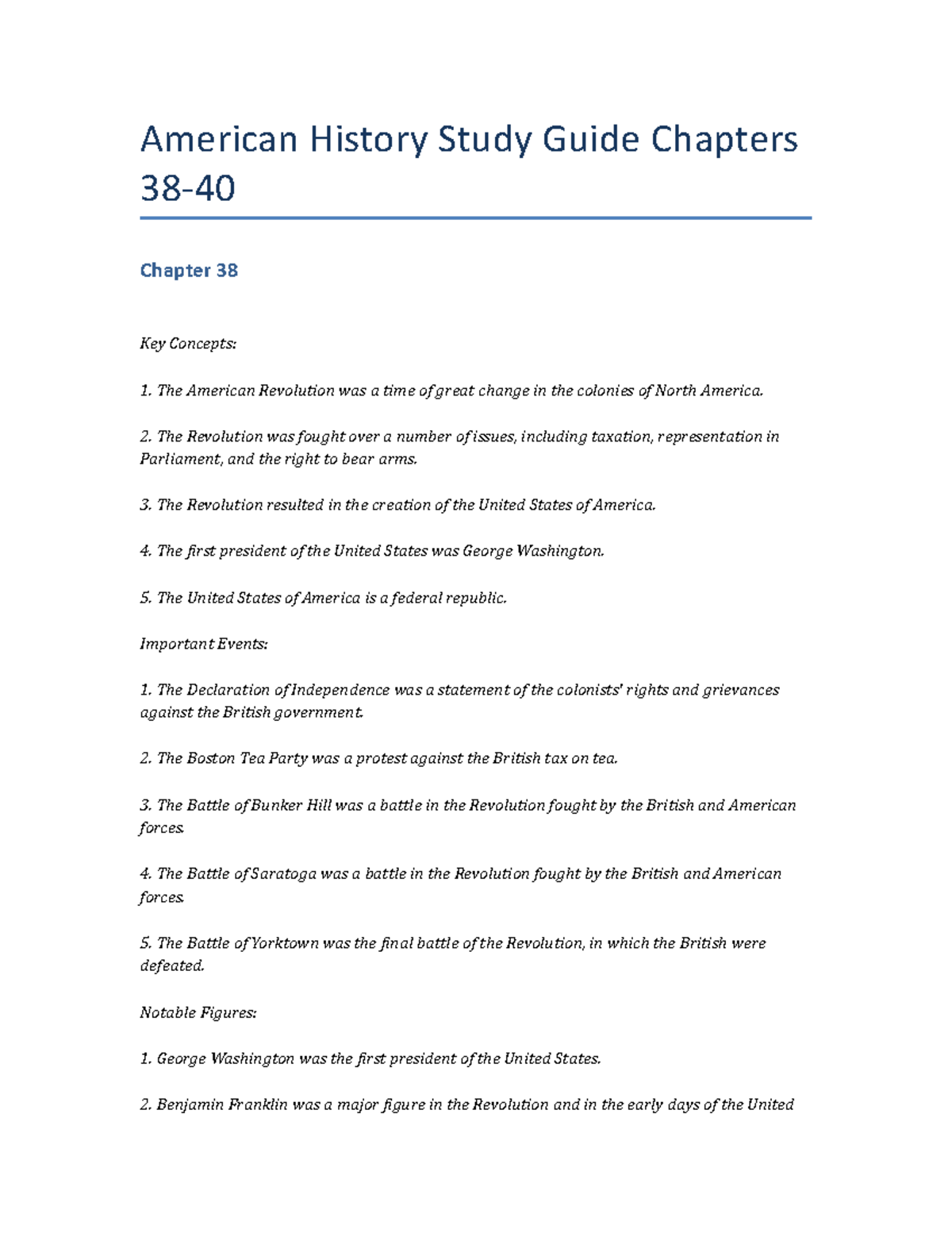 American History Study Guide Chapters 38-40 - American History Study ...