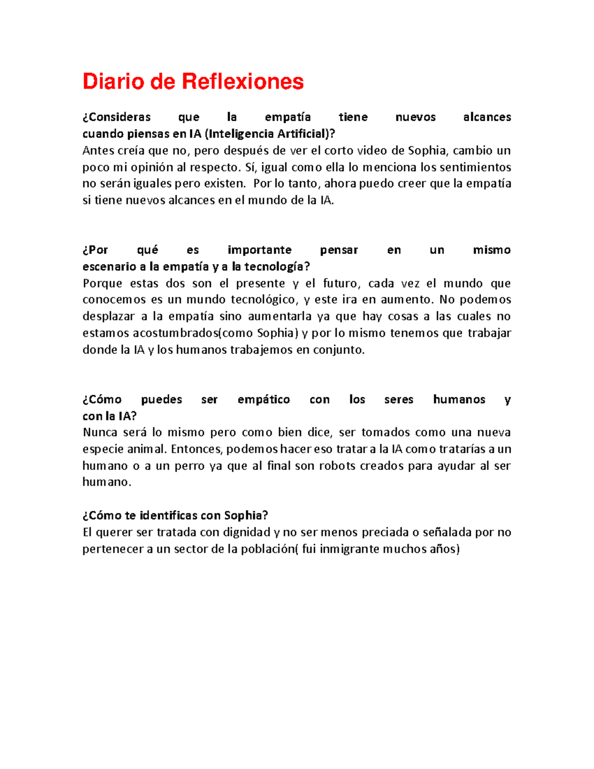 Diario de Reflexiones Empatia - Diario de Reflexiones øConsideras que la empatÌa tiene nuevos ...