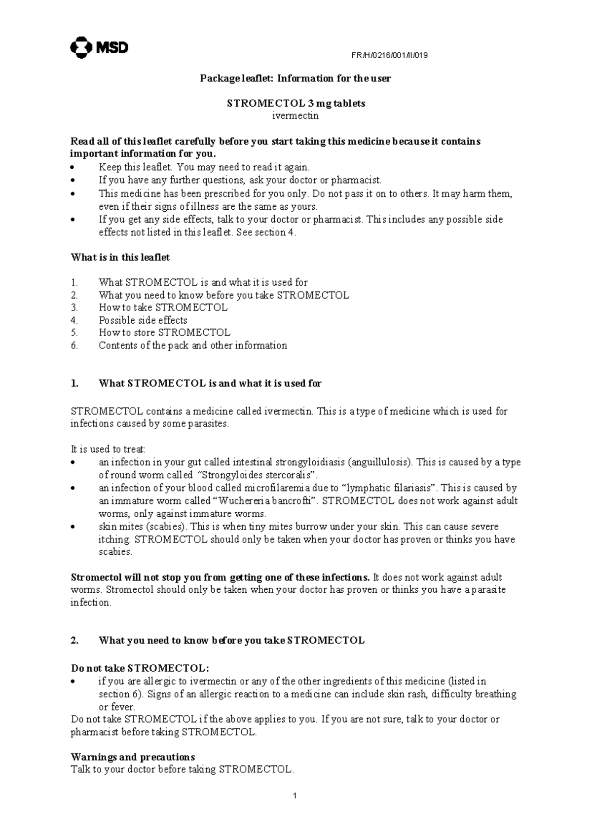 Ivermectin (anthelmintic) - Package leaflet: Information for the user ...