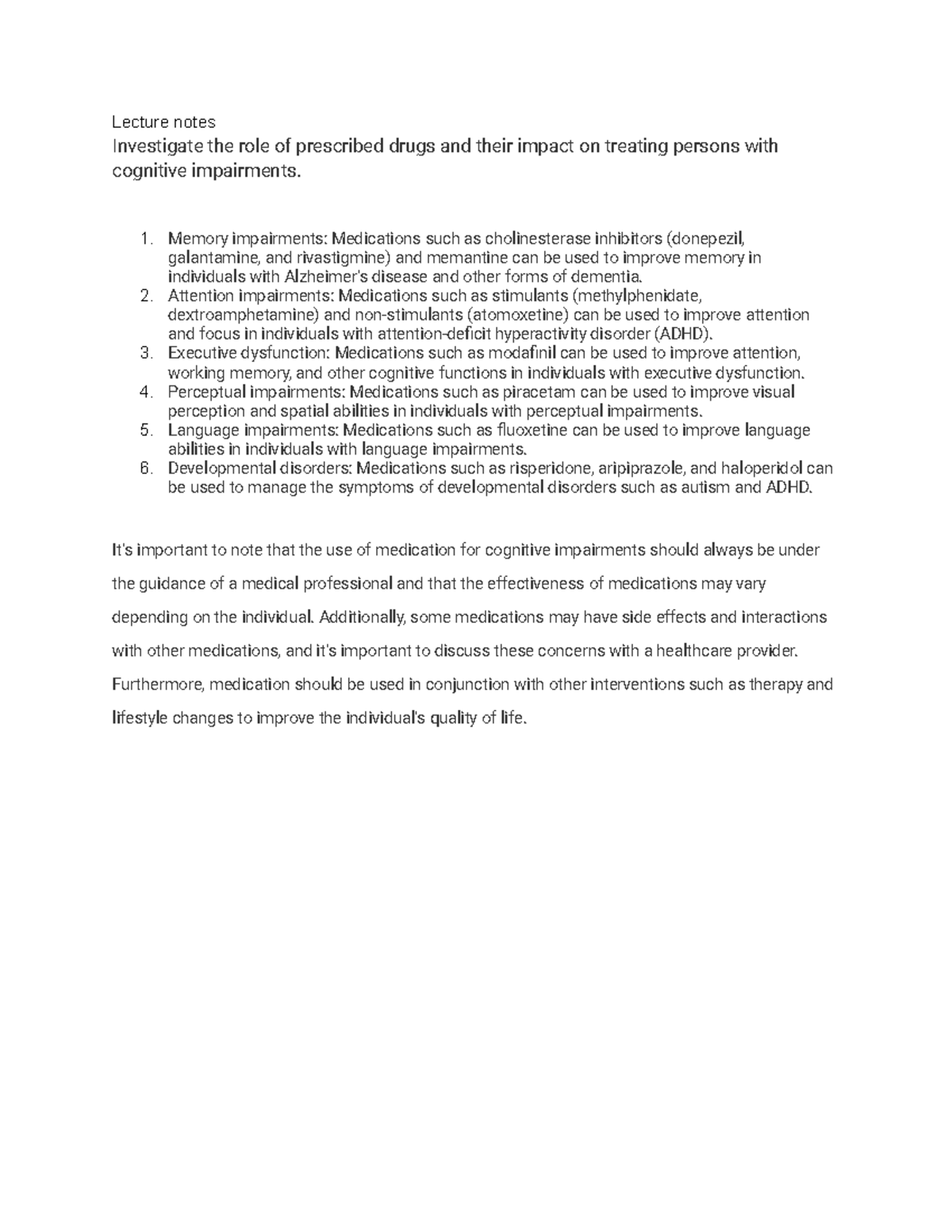 SPE 105(7 - Investigate the role of prescribed drugs and their impact ...