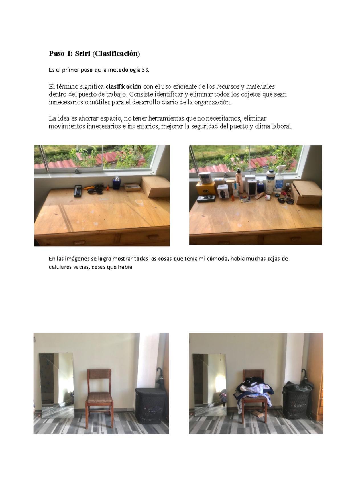 LAS 5S - Las 5S se utiliza en metodos 2 - Paso 1: Seiri (Clasificación ...