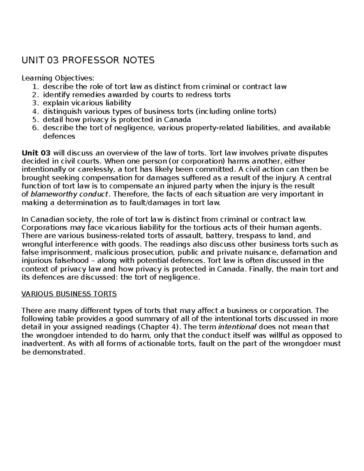 Unit 4 (ch.4,5 prof notes) - UNIT 03 PROFESSOR NOTES Learning ...