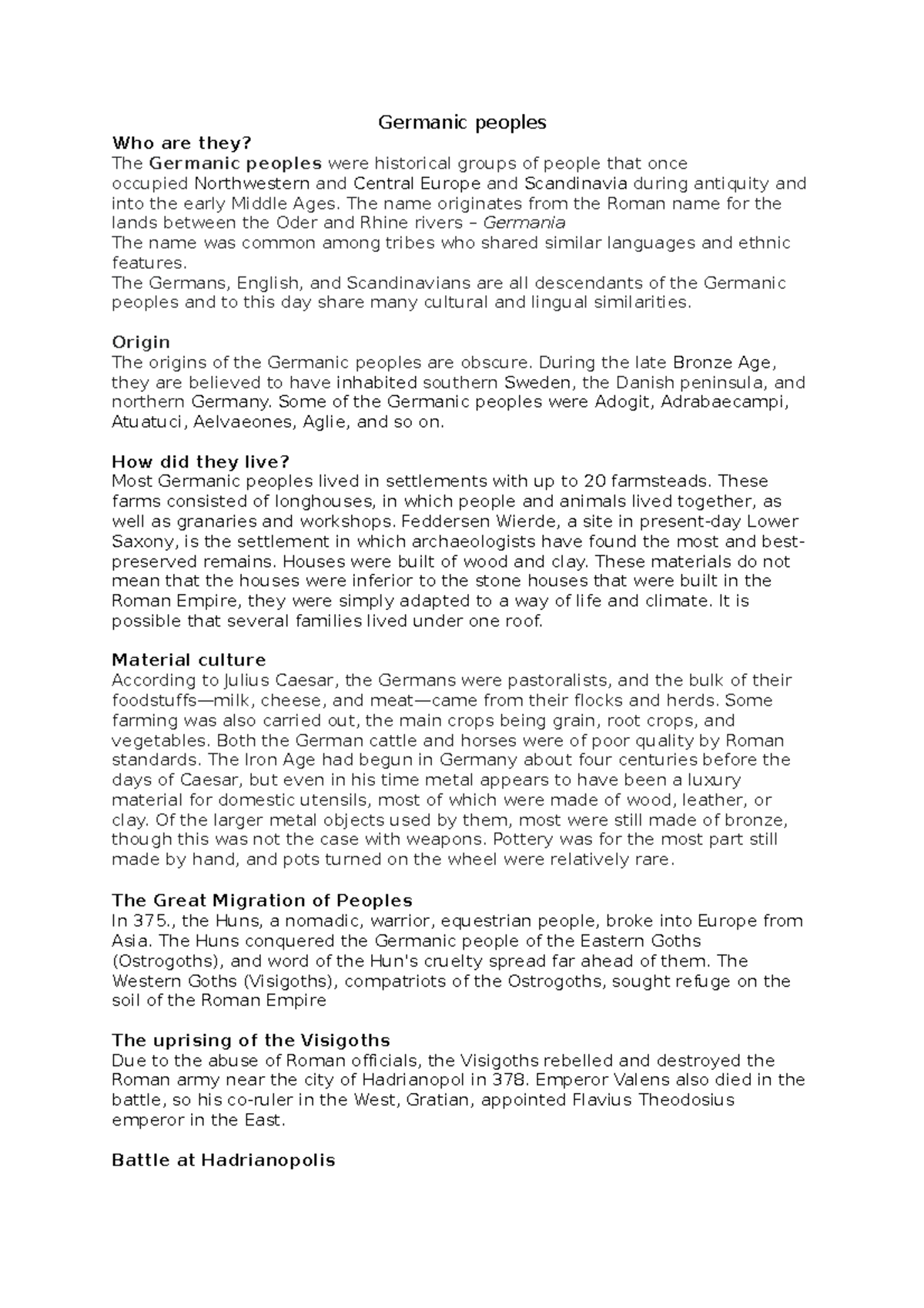 Germanic peoples - Prezentacija - Germanic peoples Who are they? The ...