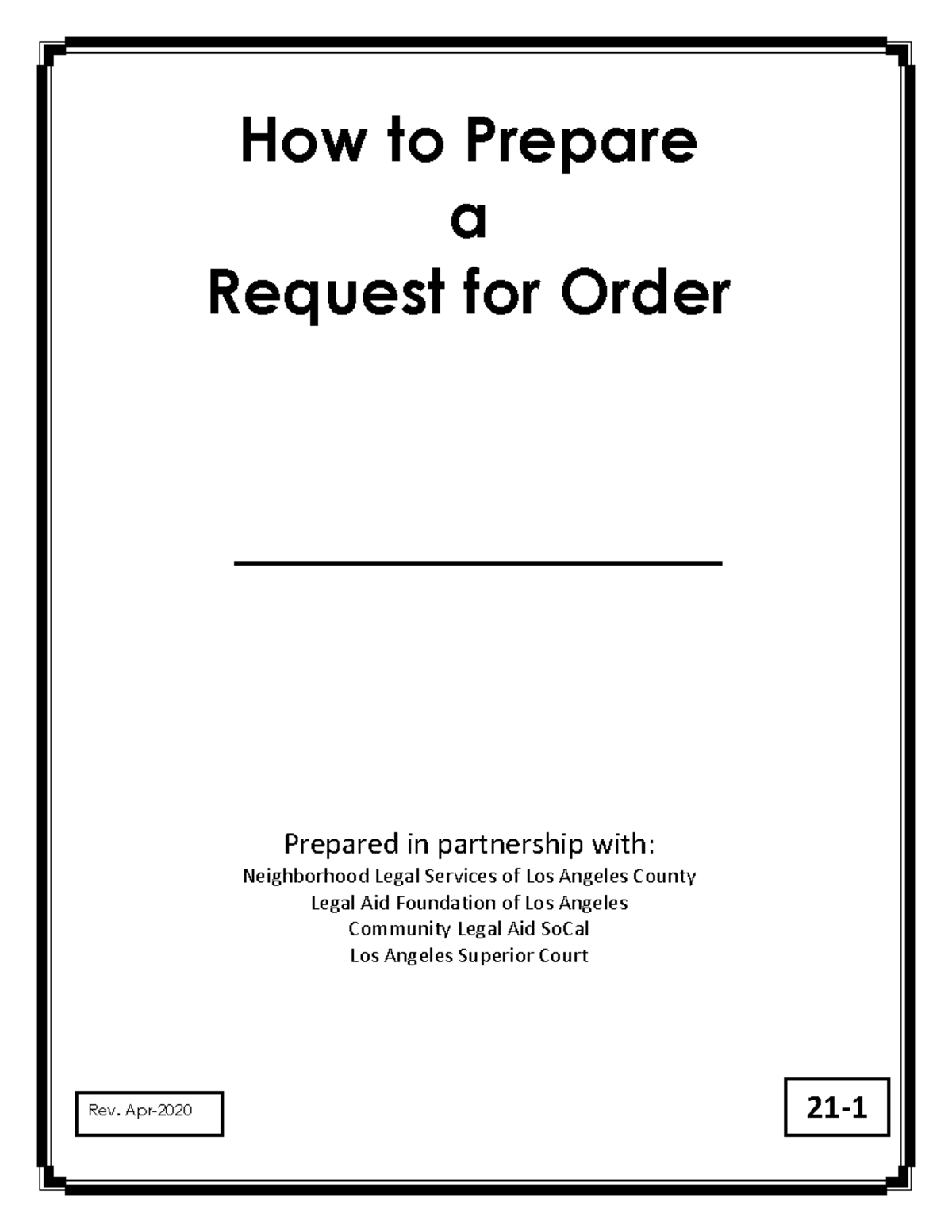 Request for Order - English - How to Prepare a Request for Order ...