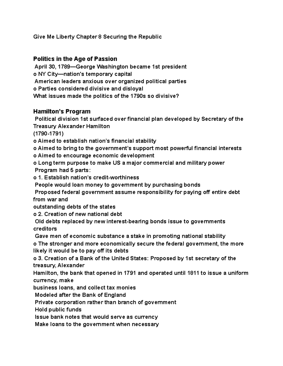 Give Me Liberty Chapter 8 Securing the Republic - Give Me Liberty ...