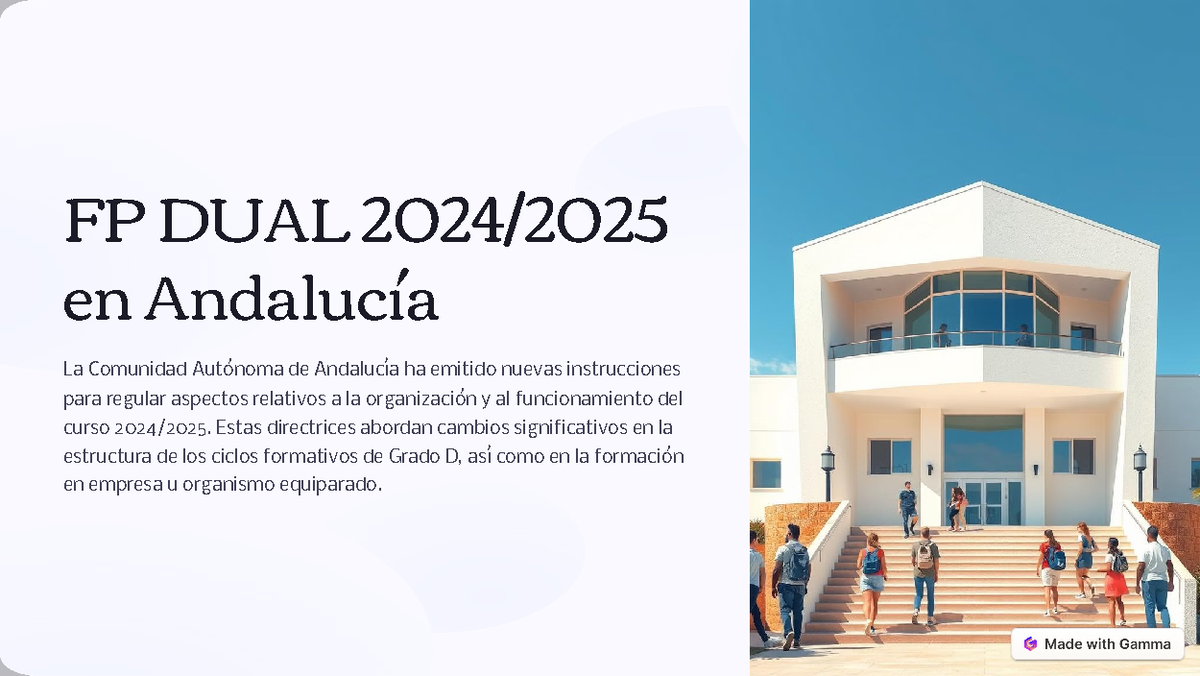 FP DUAL 20242025 en Andalucia 1 - FP DUAL 2024/ en Andalucía La ...