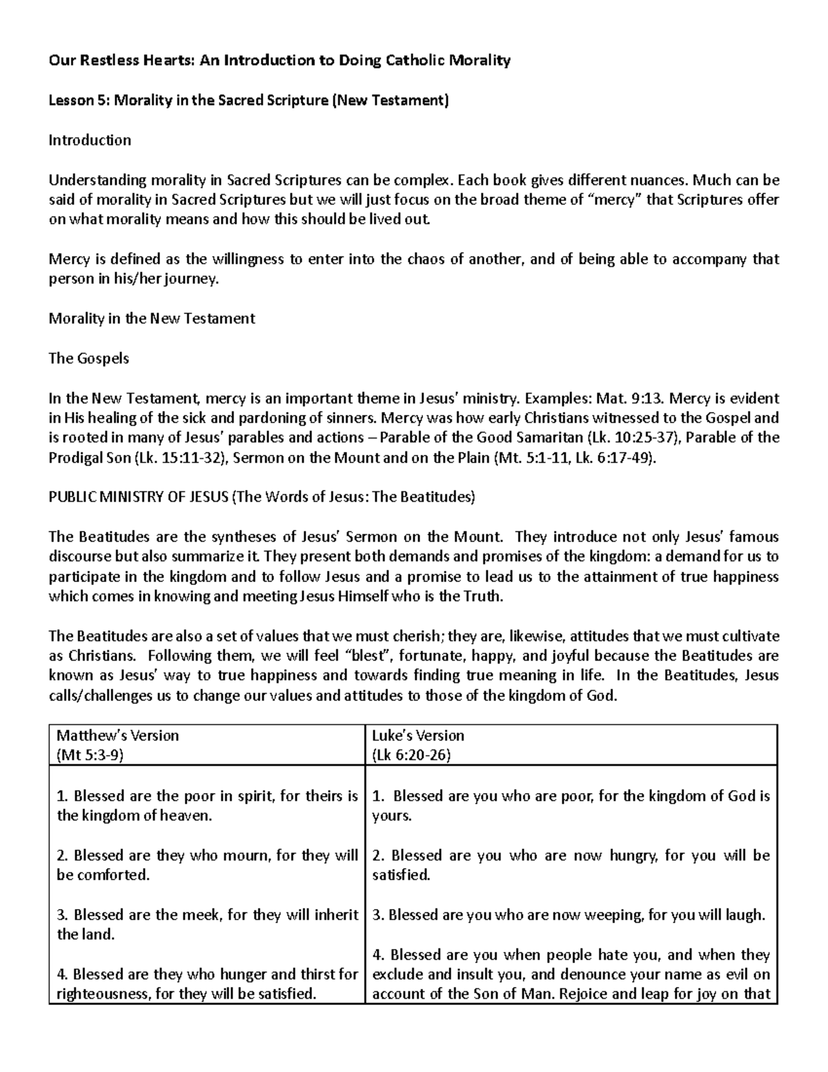 Lesson 5 - Notes about REED - Our Restless Hearts: An Introduction to ...
