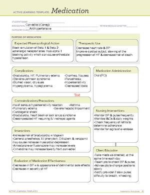 Thiamine HCL med card - Medication Card - ACTIVE LEARNING TEMPLATES ...
