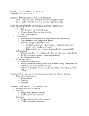 Gen. Phys. Lec. pt. 2 - Dr. Ormerod - GENERAL PHYSIOLOGY LECTURE NOTES ...