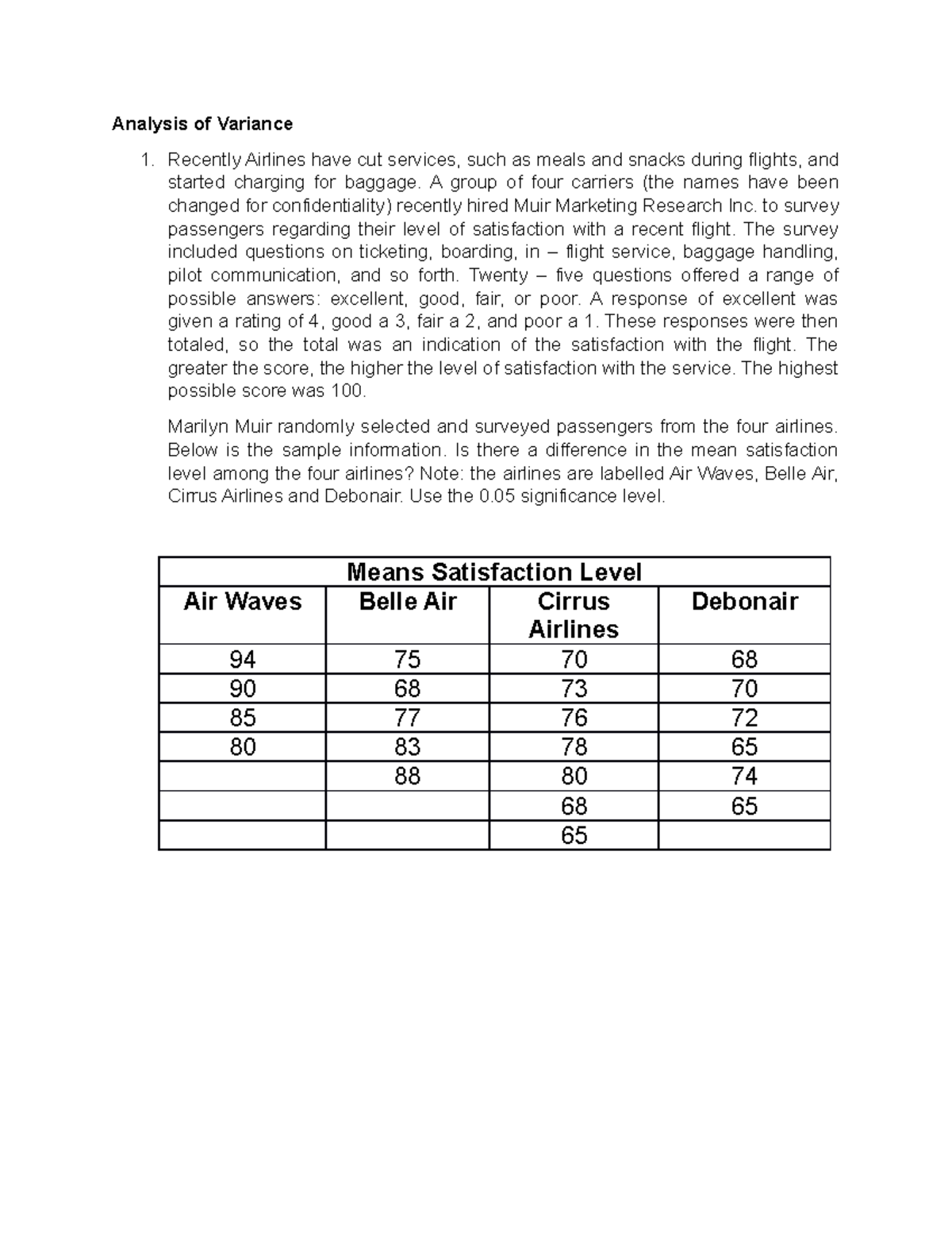STA 1103 Lecture (Analysis of Variance) - Analysis of Variance Recently ...