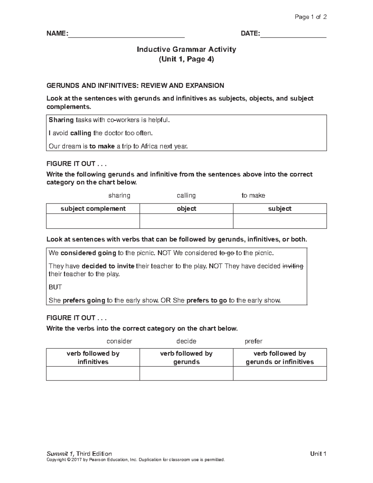 01-Inductive Grammar Activity - Copyright © 2017 by Pearson Education ...