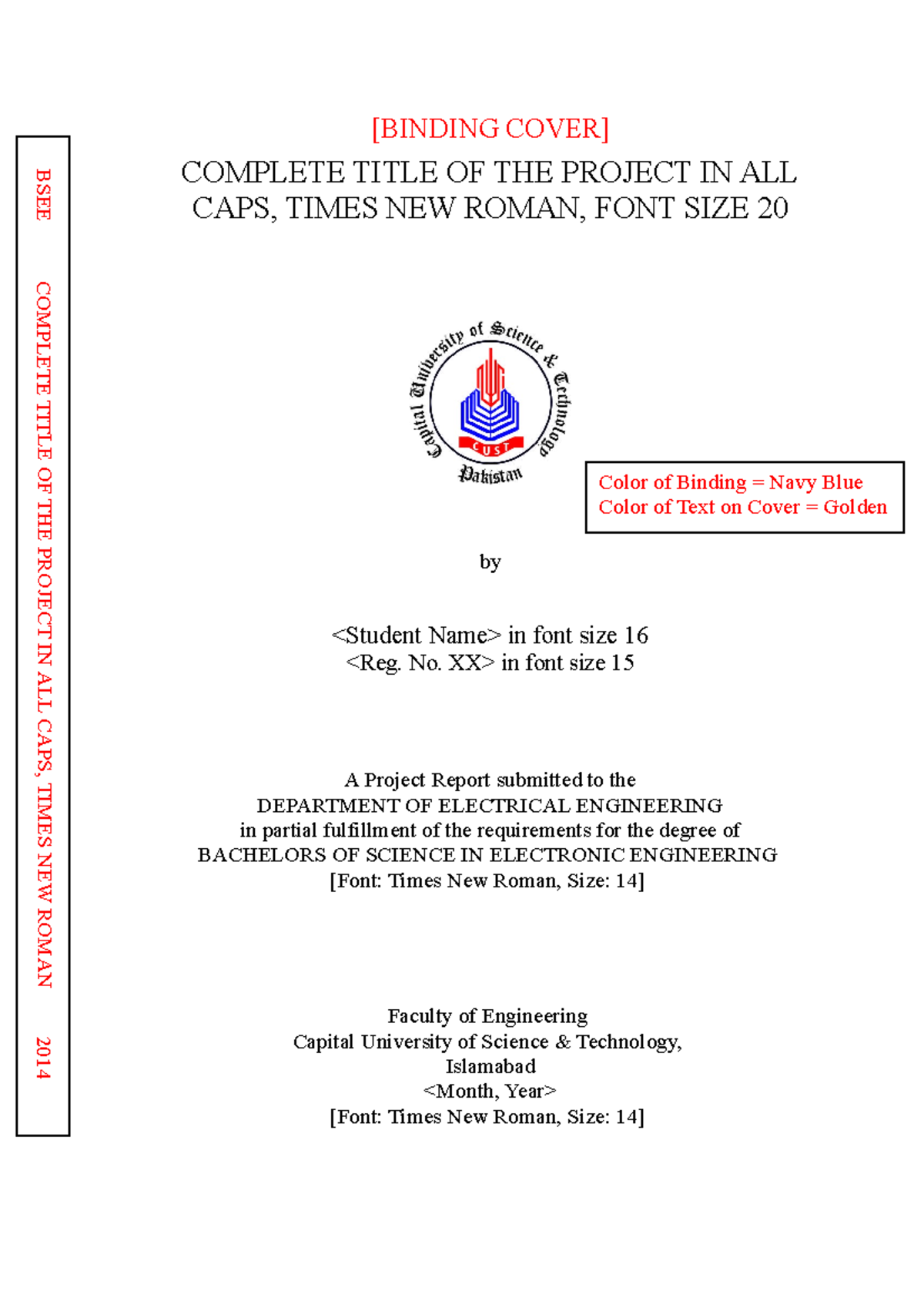 FY Project Report Format BS CUST Final - [BINDING COVER] COMPLETE TITLE ...