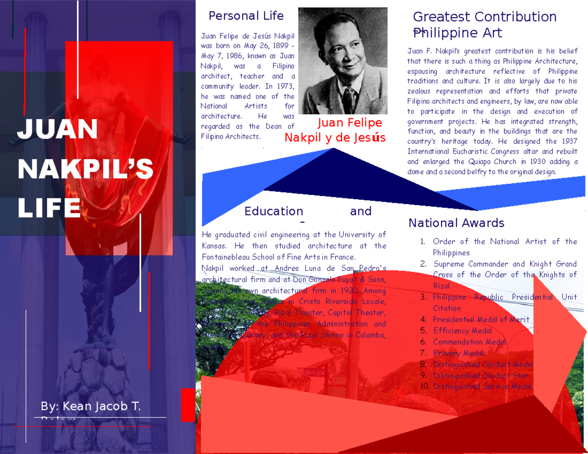 Infographics - A brochure about the Filipino artist that used natural ...