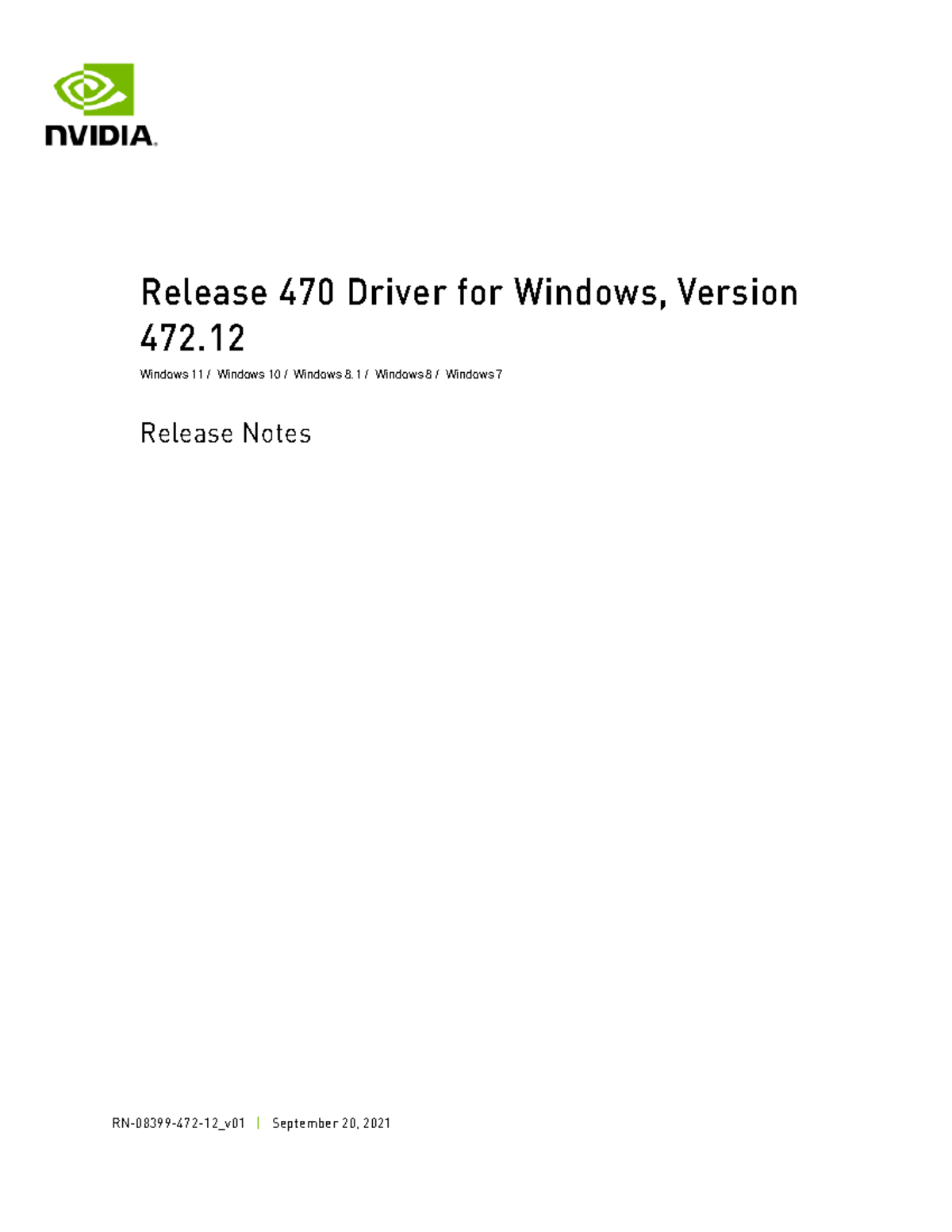 472 - qwe - RN-08399-472-12_v01 | September 20, 2021 Release 470 Driver ...