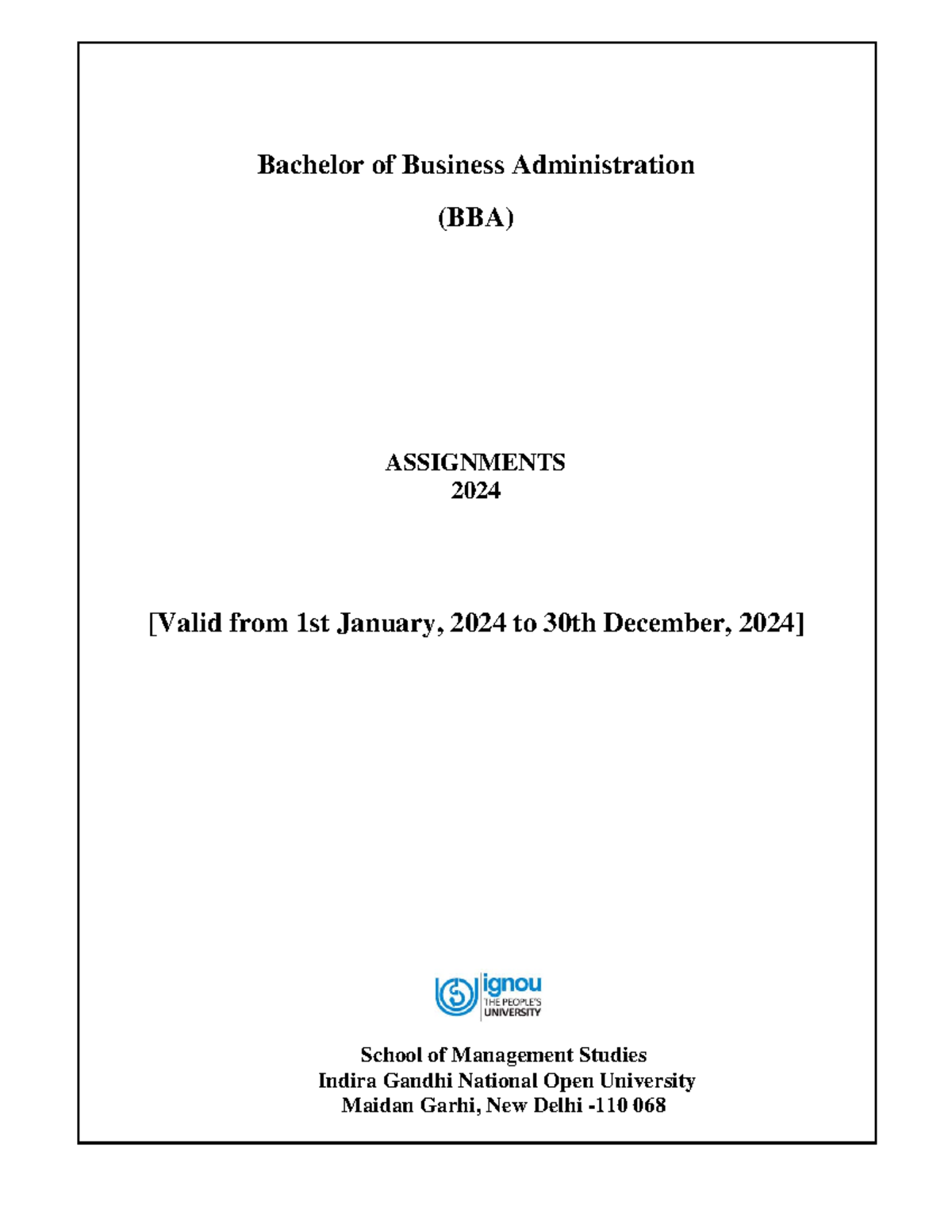 BBA BCOC-131,BCOC-133,ECO-07,BRL-113 - Bachelor of Business ...