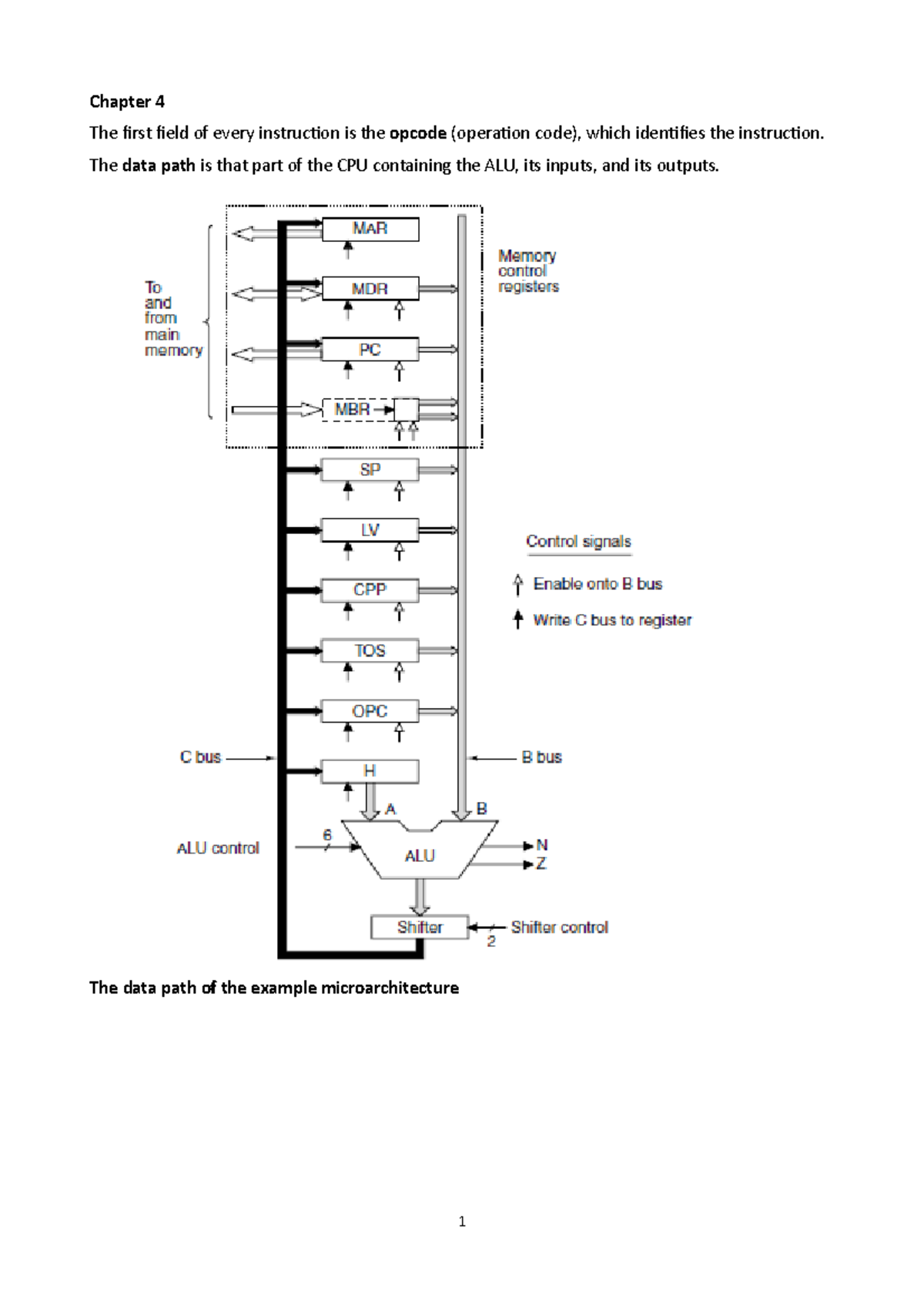 Chp4 - Lecture notes 4 - Chapter 4 The first field of every instruction ...