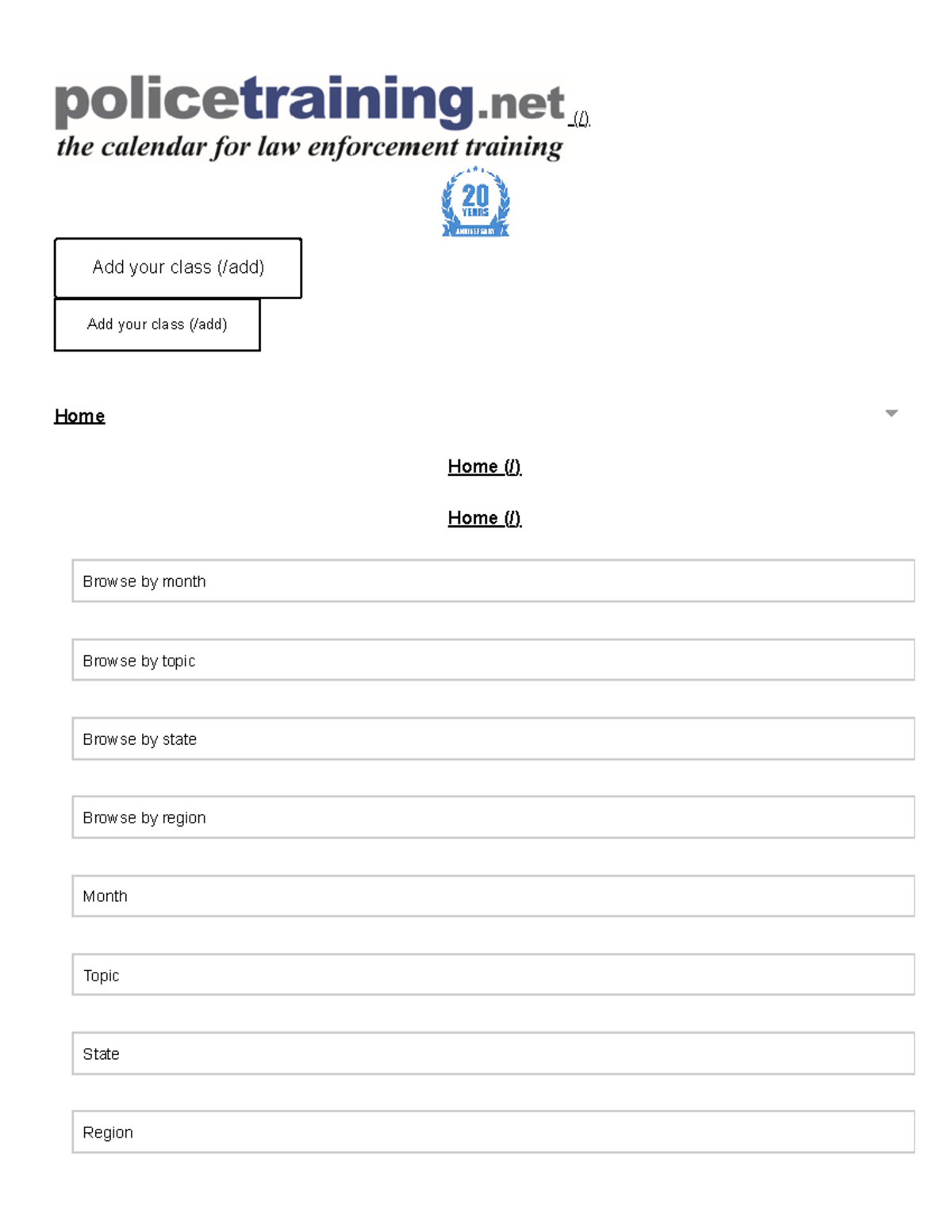 Police Training.net - the calendar for law enforcement training ...