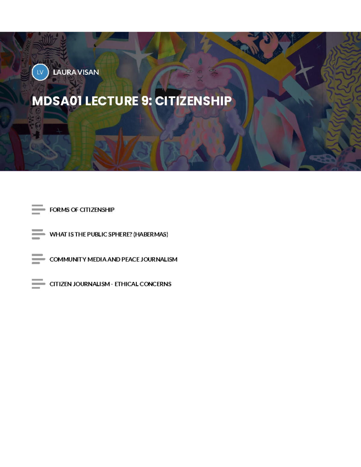 MDSA01 Lecture 9 Citizenship - FORMS OF CITIZENSHIP WHAT IS THE PUBLIC ...