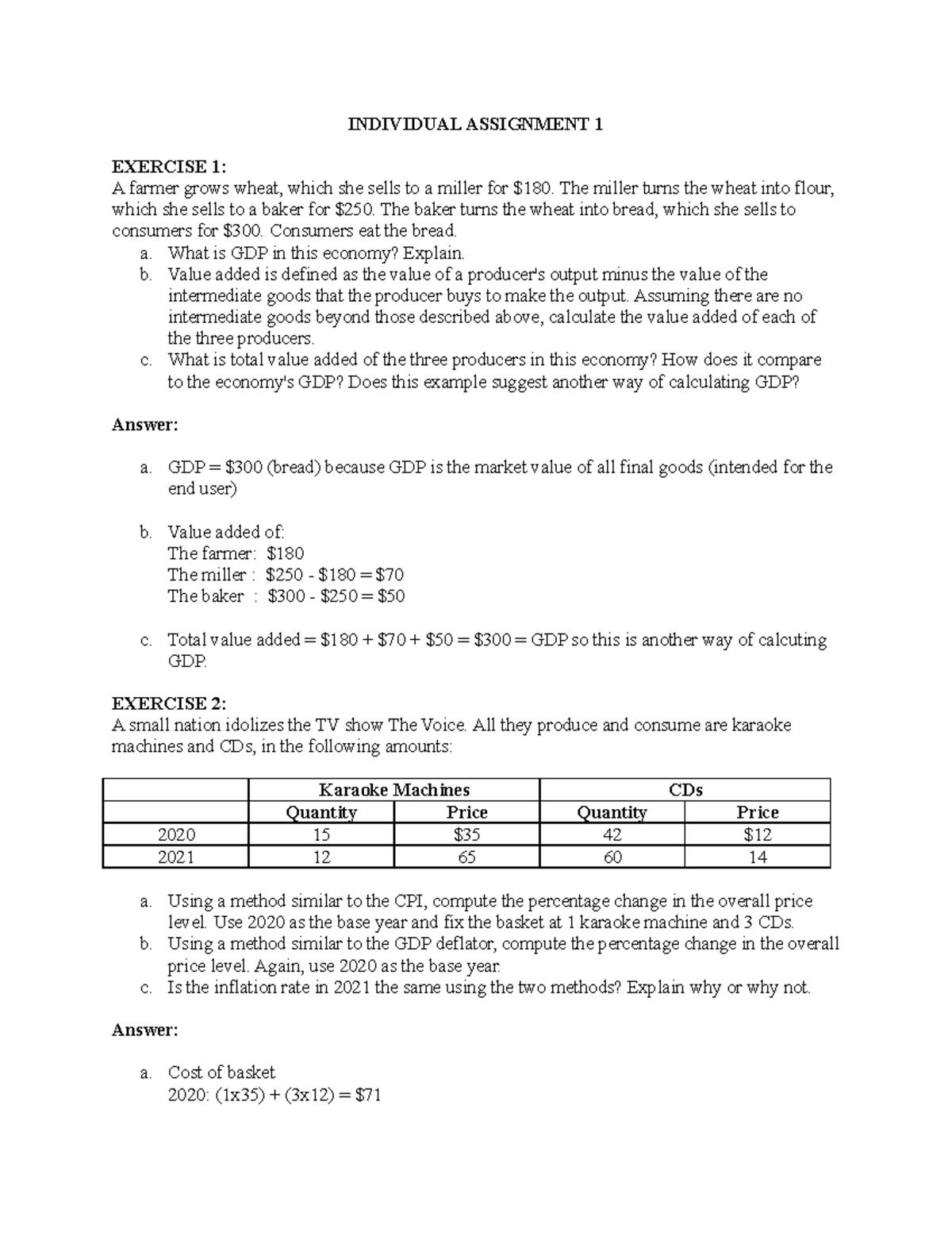 Individual Assignment 1 - INDIVIDUAL ASSIGNMENT 1 EXERCISE 1: A farmer ...