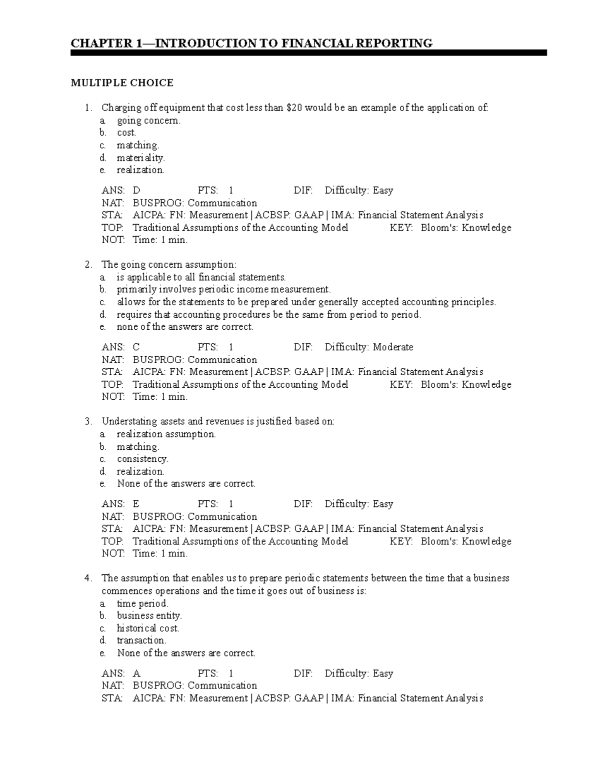 FRA 13e Ch 01 - Notes - CHAPTER 1—INTRODUCTION TO FINANCIAL REPORTING ...