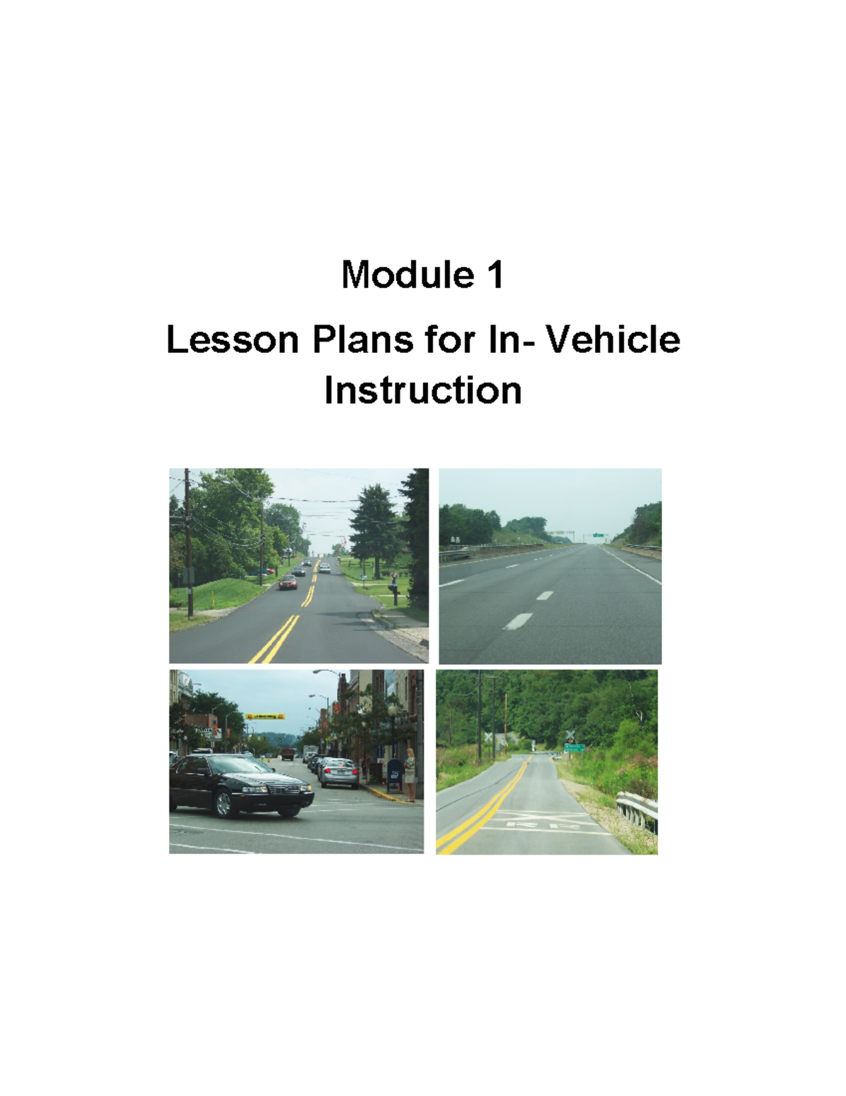 BTW Modulefgghhh - Module 1 Lesson Plans for In- Vehicle Instruction ...