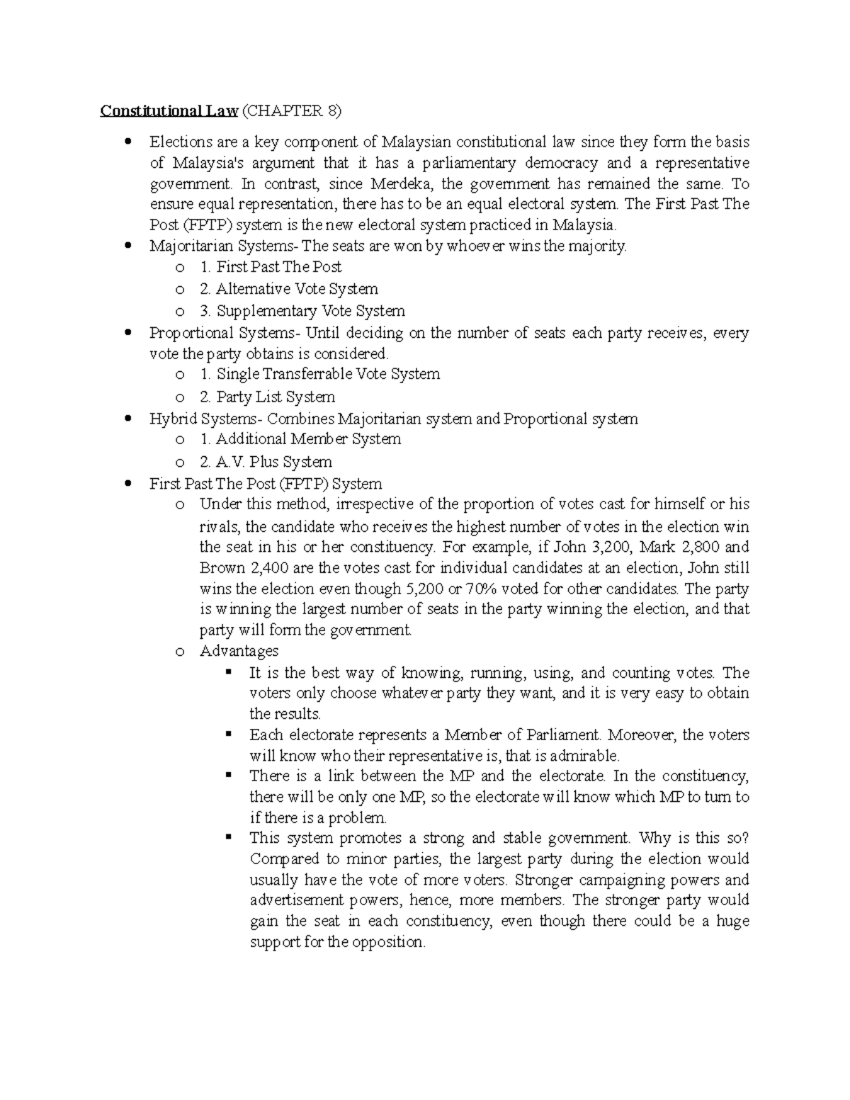 Constitutional Law ( Chapter 8) - Constitutional Law (CHAPTER 8 ...