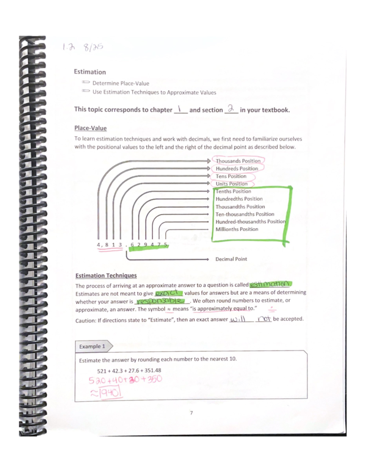 Estimation (dragged) - MATH 1301 - Studocu