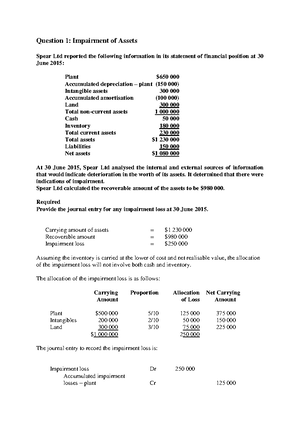 Scoring Rubric TFSC Accounting IA Task - Part 1 2023 - MAJOR INTERNAL ...
