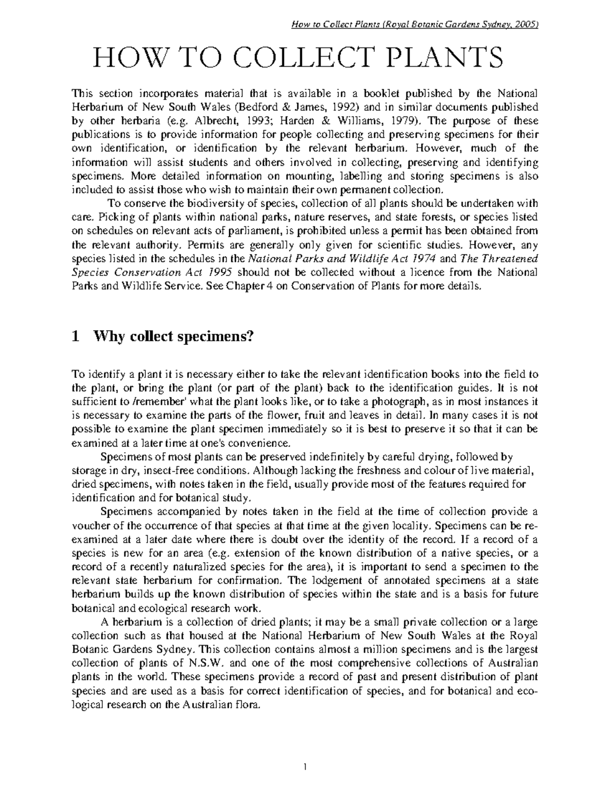 How to collect plants - Haaha - This section incorporates material that ...