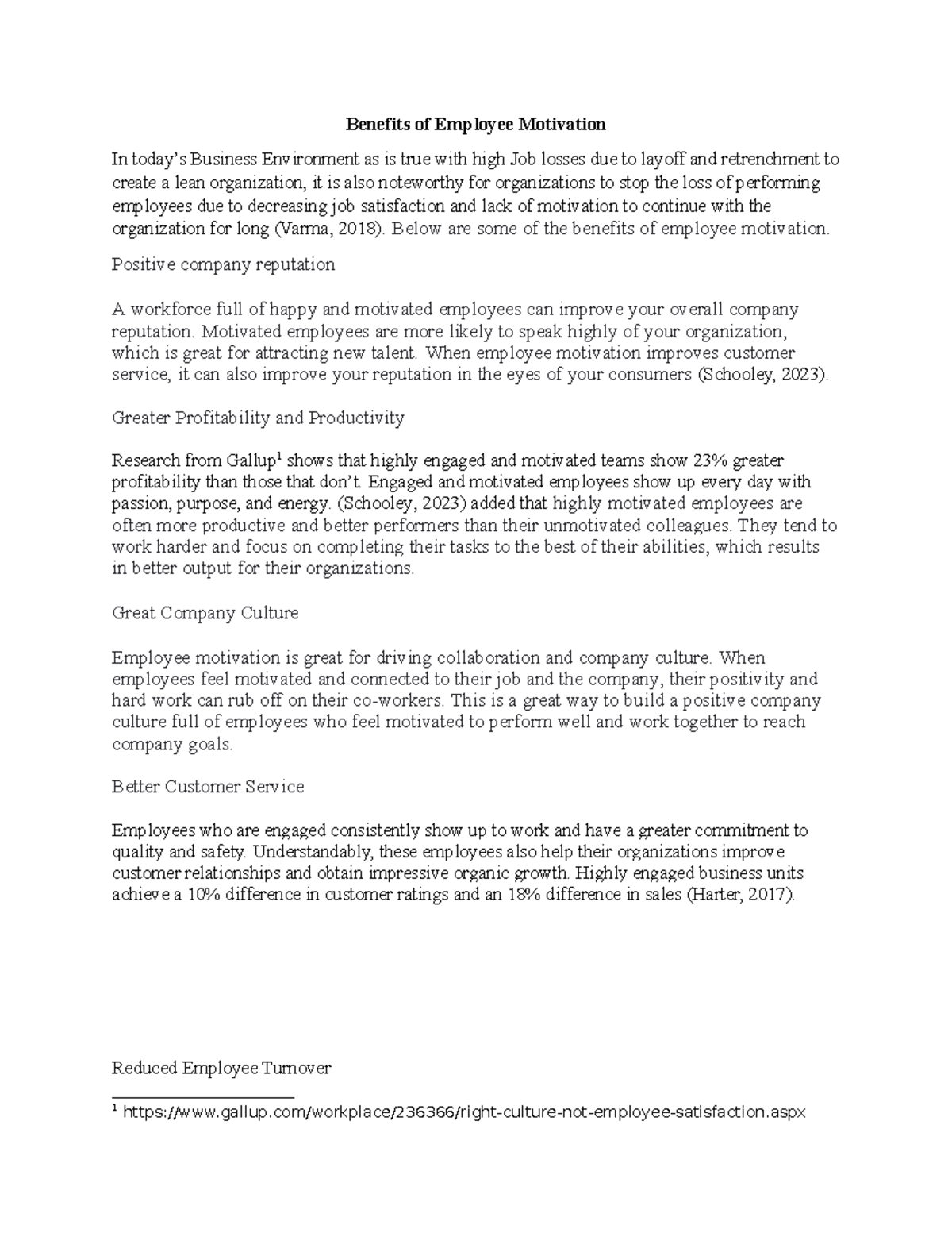 Benefits of Employee Motivation - Below are some of the benefits of ...