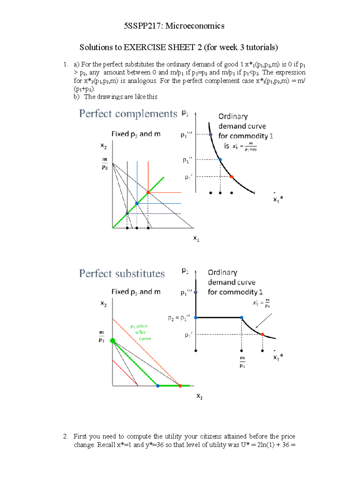Solutions sheet 2 22-23 - Solutions to EXERCISE SHEET 2 (for week 3 ...