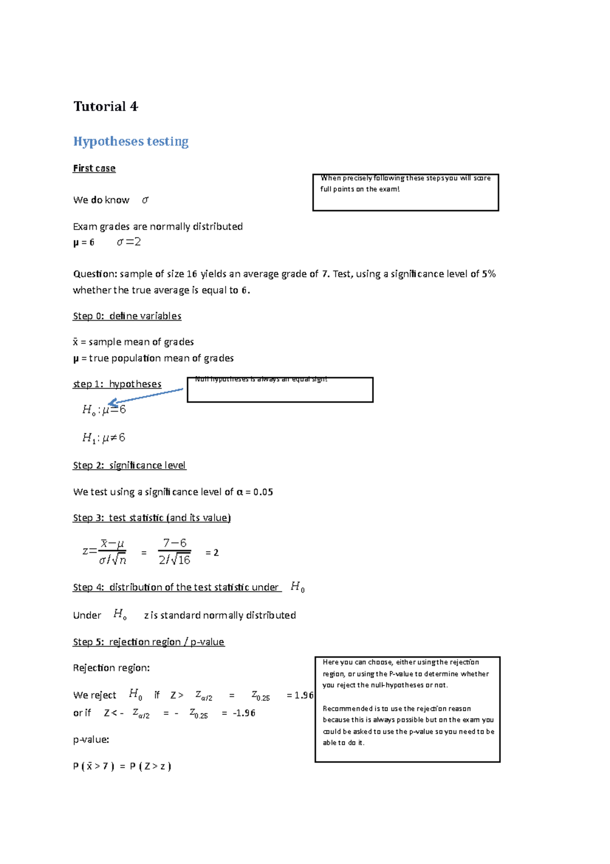Lecture notes, lecture tutorial 4 - Linear regression & hypotheses ...