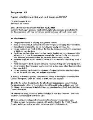 Assign 2 - Assignment #2: Implement a Java program Manage a Video Store Inventory CS 4354 Fall ...