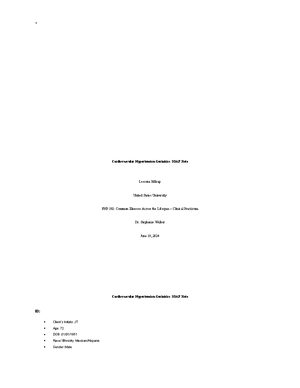 SOAP note CHF - SOAP note on CHF - FNP 596 Week 2 SOAP Note United ...