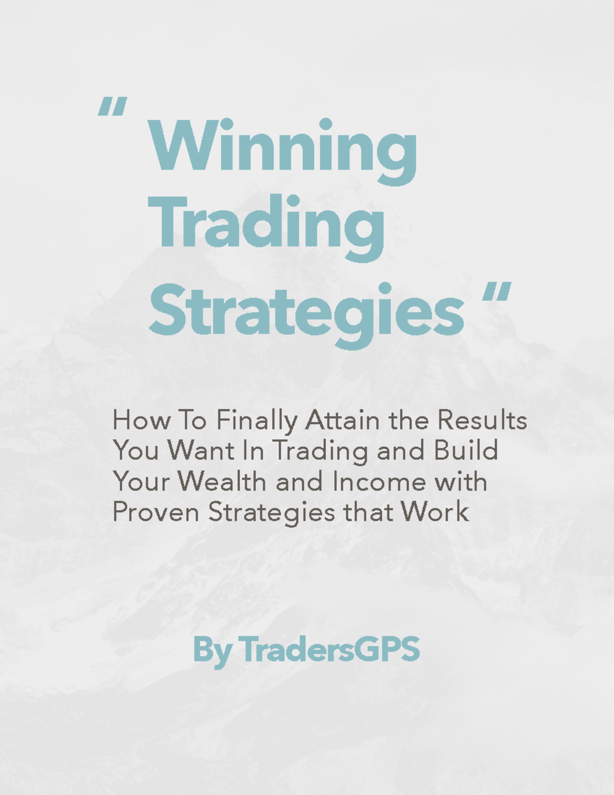 Winning-Trading-Strategies - “ Winning Trading Strategies “ How To ...