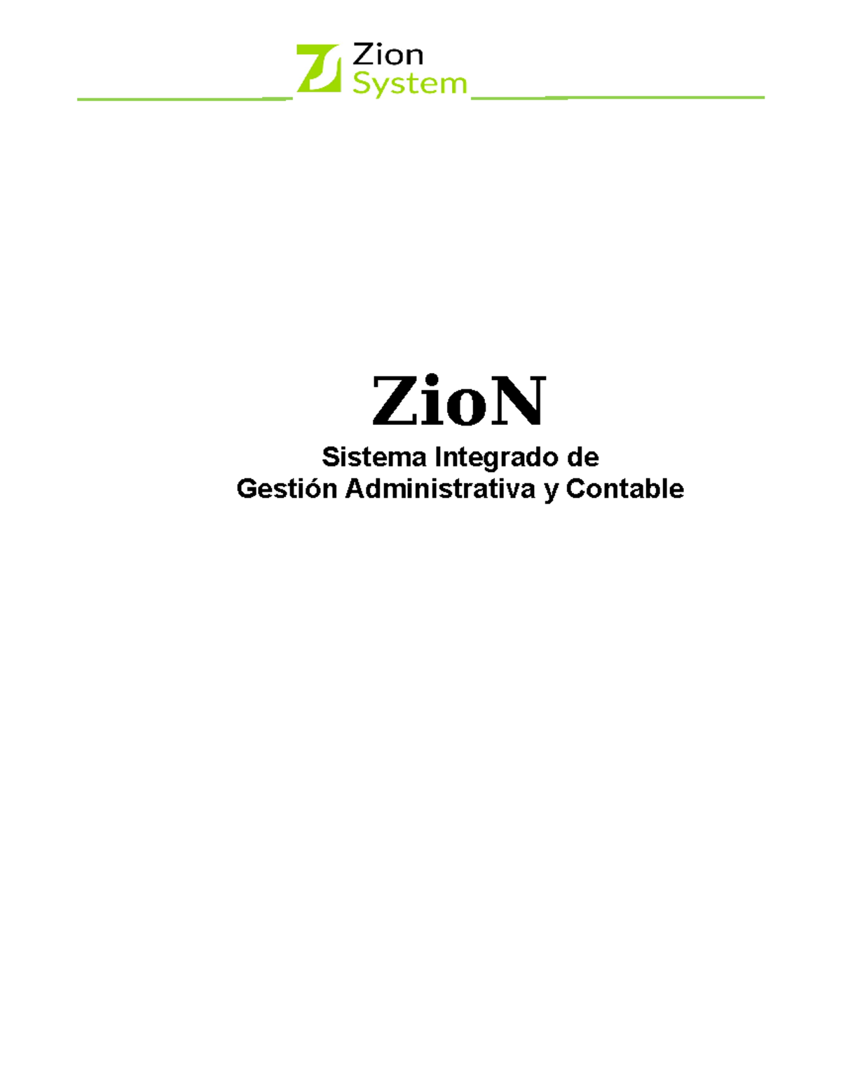 Datos Pagina Web Zio N - xxxxxx - ZioN Sistema Integrado de Gestión ...