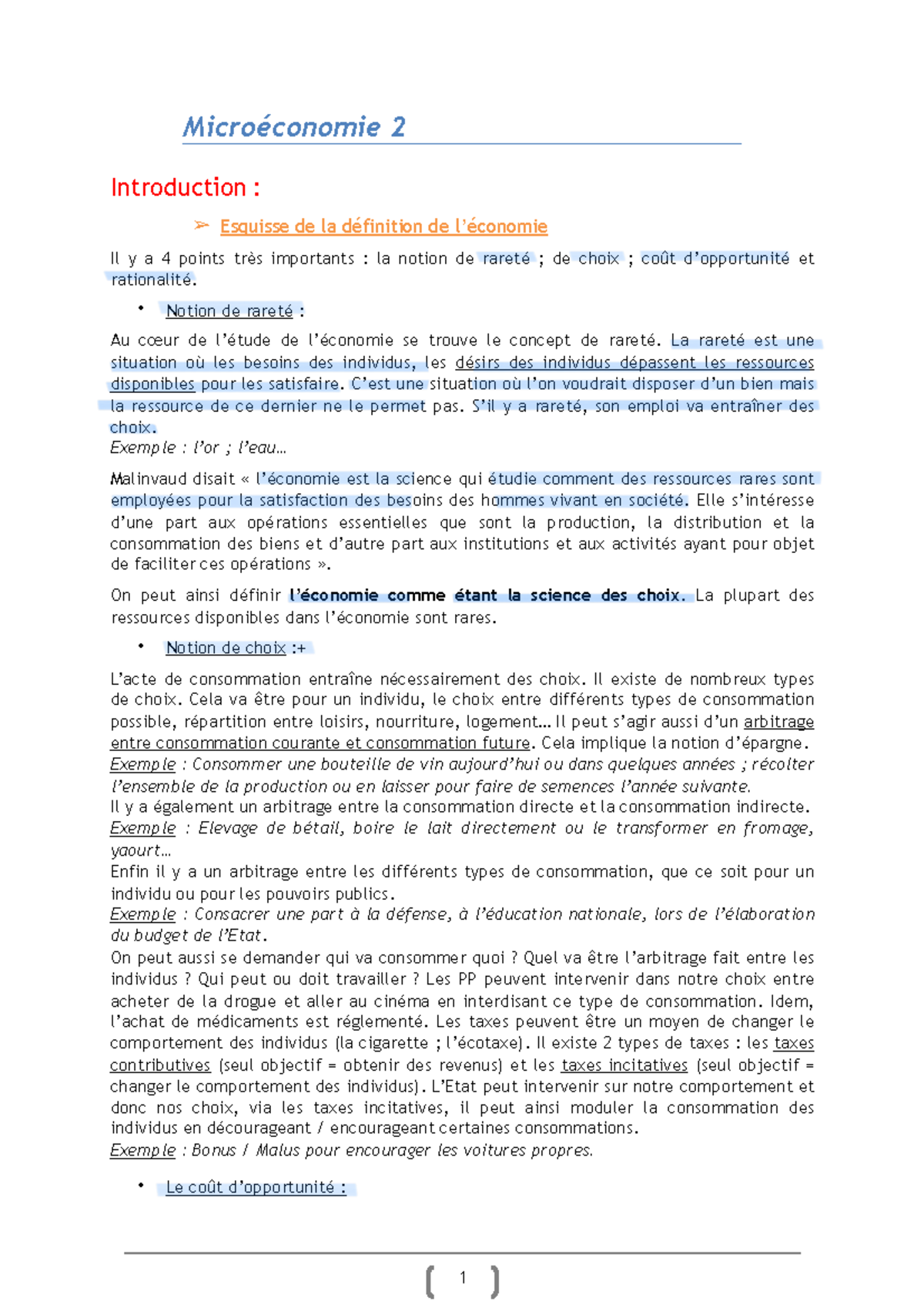 Microe╠üconomie 2 - Cours de micro ds ça globalité - Microéconomie 2 ...