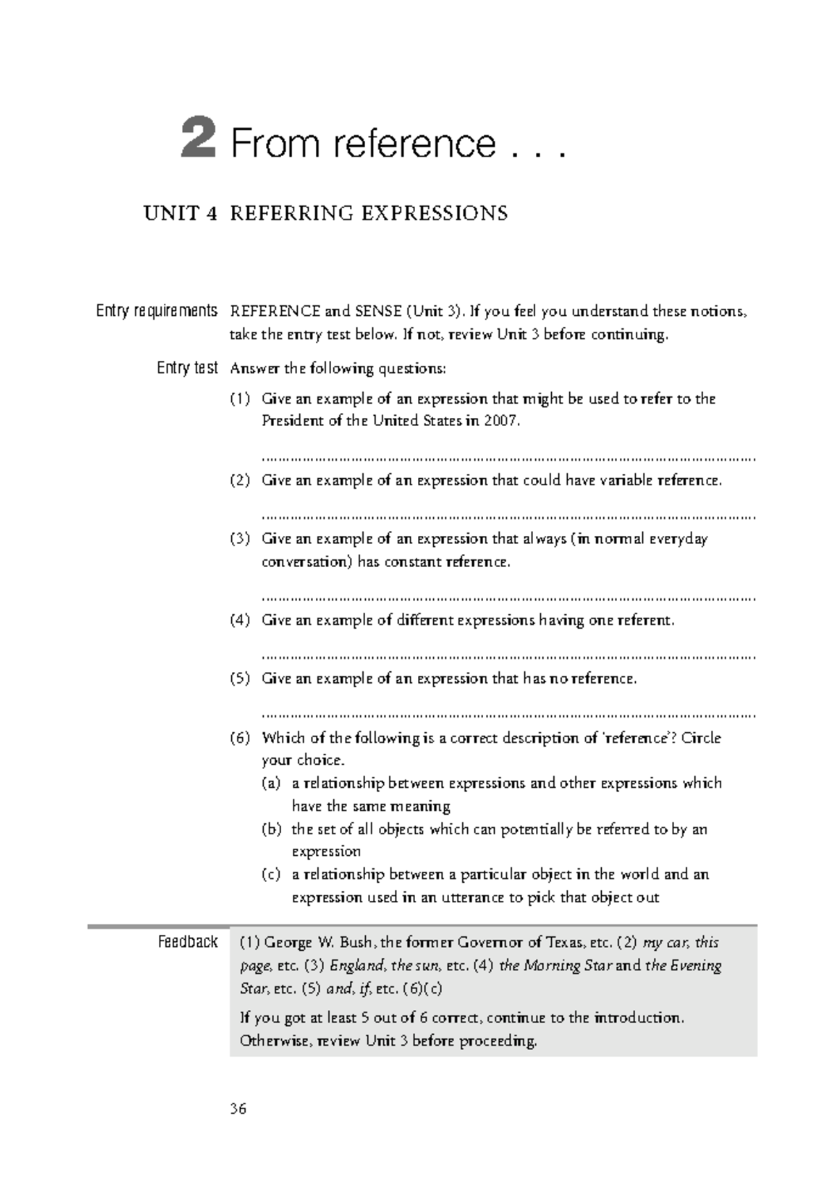 Re,predicate - predicate - 2 From reference... UNIT 4 REFERRING ...