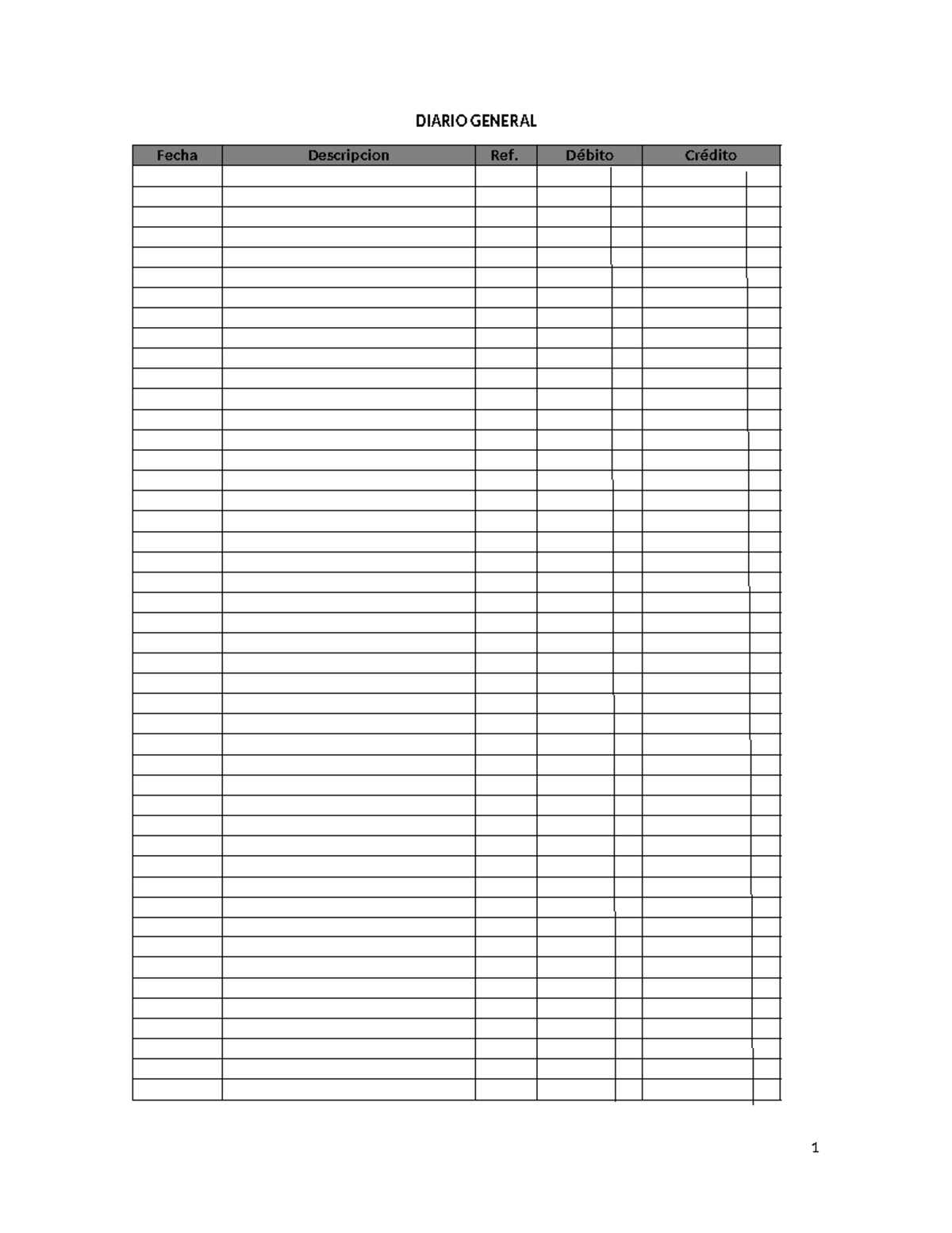Mayor gener y diario general-1 - DIARIO GENERAL Fecha Descripcion Ref ...