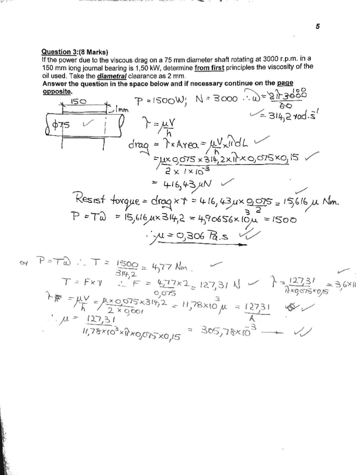 FLUM202 - Solved problems on Viscous Flow - FLUM202 - Studocu