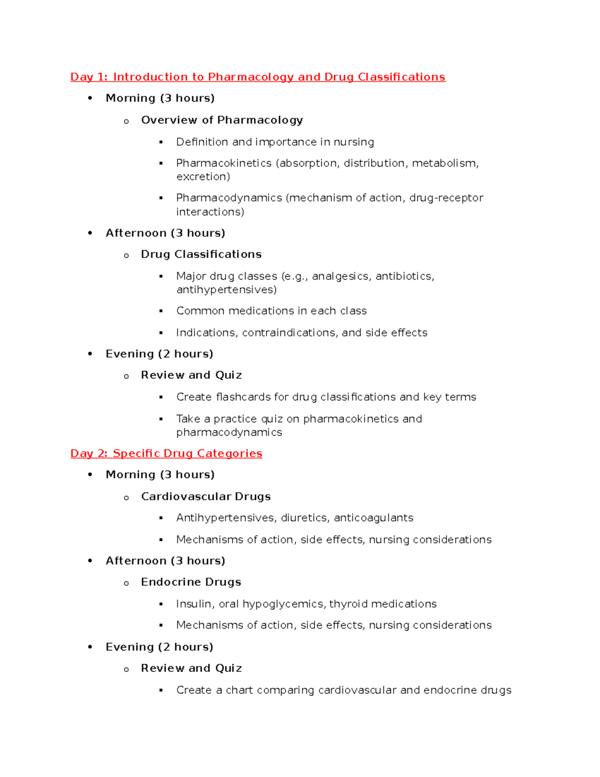 Pharm Review 4d - Day 1: Introduction to Pharmacology and Drug ...
