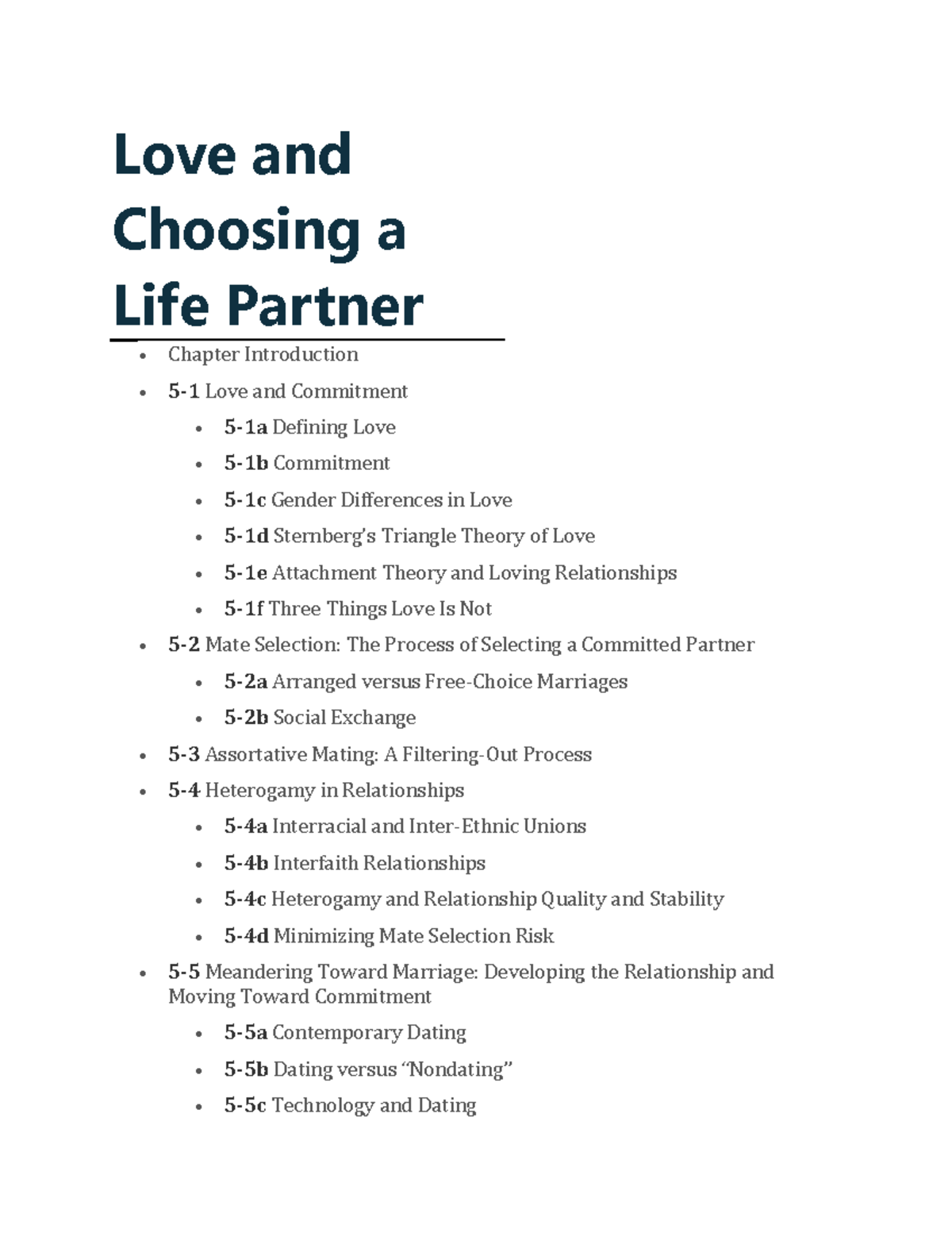 05 Read- Love and Choosing a Life Partner Read this chapter about- Love ...