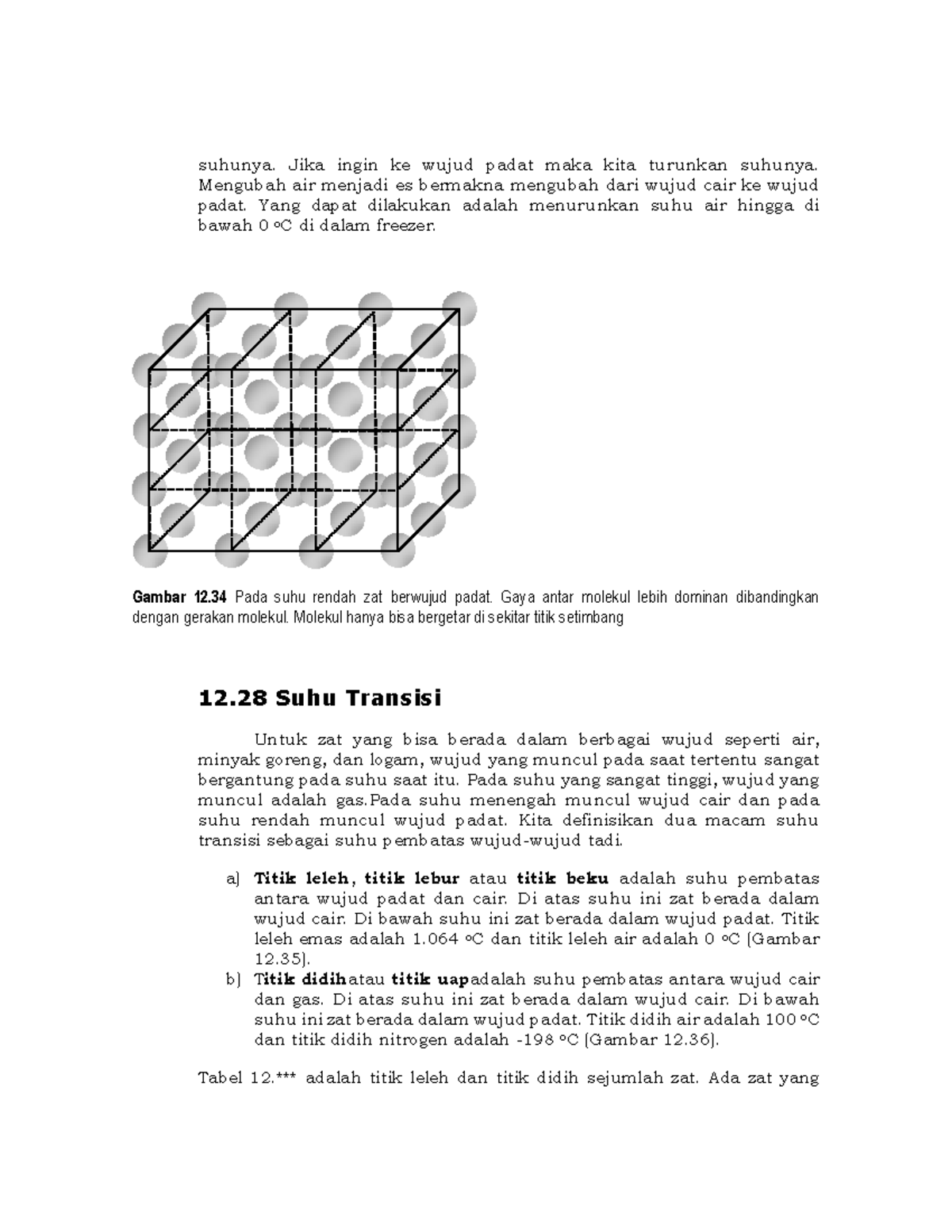 Catatan Fisika Dasar I (251) - suhunya. Jika ingin ke wujud padat maka ...