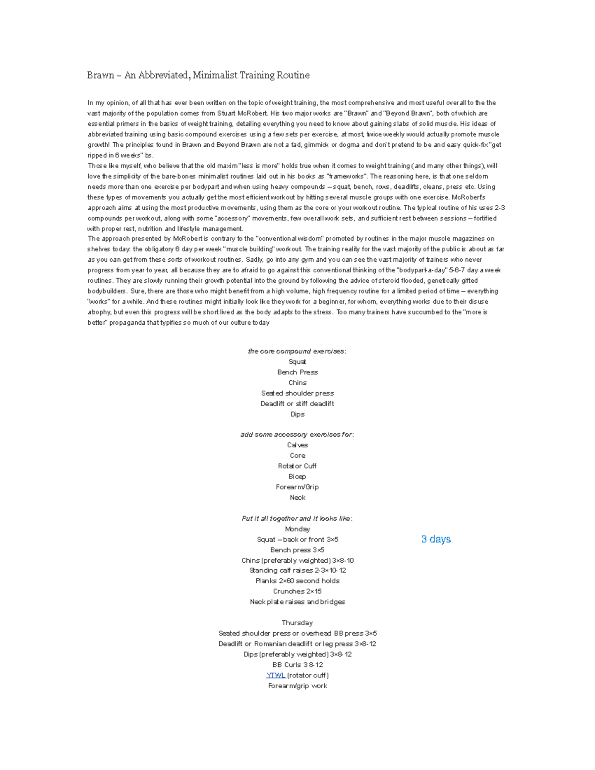 eugene shadow getting jacked - Brawn – An Abbreviated, Minimalist ...